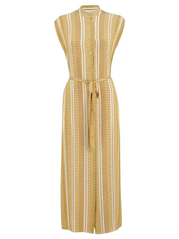 Zeus+dione Regatta Silk Shirt Dress - Orange