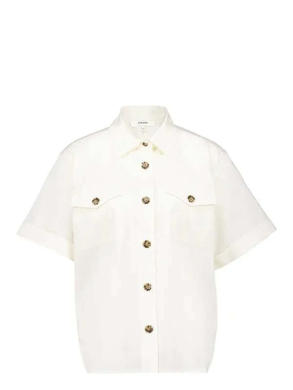 FRAME Patch Pocket Utility Shirt - White