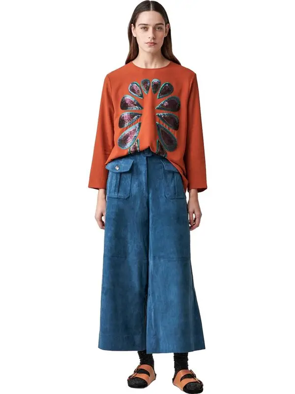 PAULA Lapis Sequined Blouse - Orange