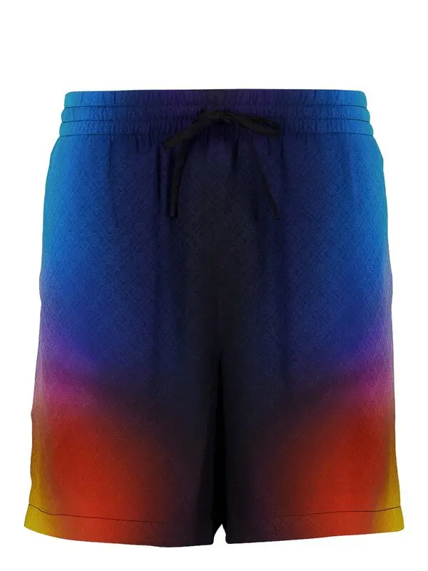 Casablanca Gradient Silk Shorts - Multicolour