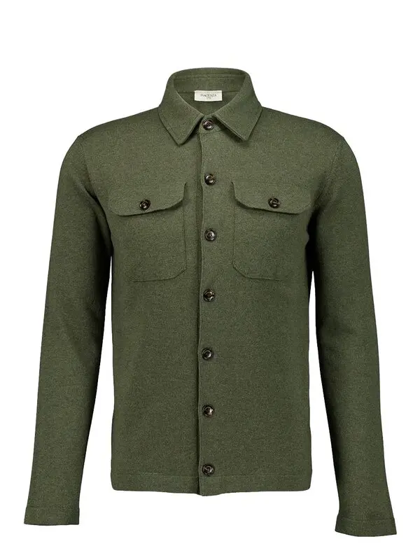 PIACENZA CASHMERE 1733 Cashmere Shirt Jacket - Green