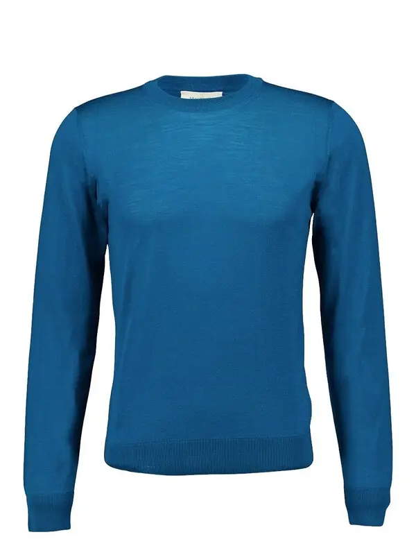 PIACENZA CASHMERE 1733 Lightweight Merino Wool Crewneck - Blue