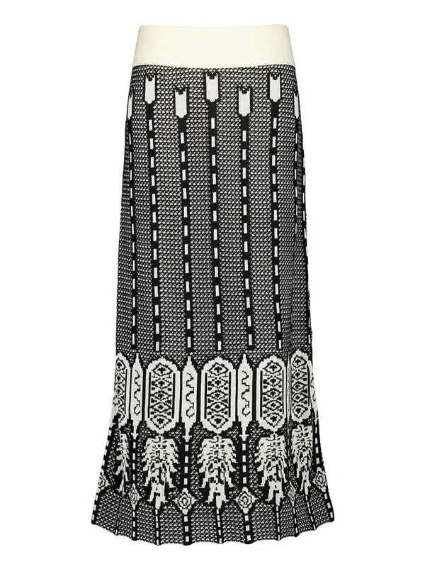 Johanna Ortiz Energy Matrix Midi Skirt - Black