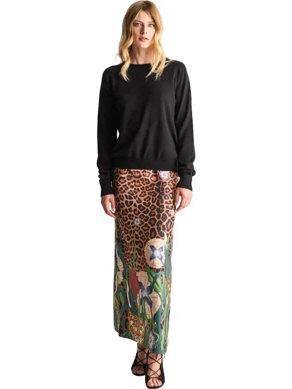 PAULA Dianela Tap Shoe Cashmere Blouse - Black