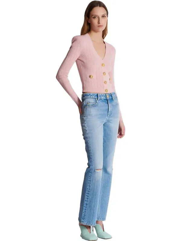 Balmain Flared Denim Jeans - Blue