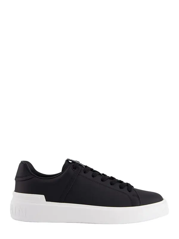 Balmain B-court Leather Sneakers - Black