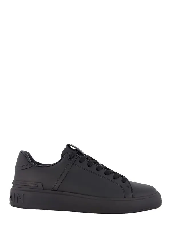 Balmain B-court Leather Sneakers - Black