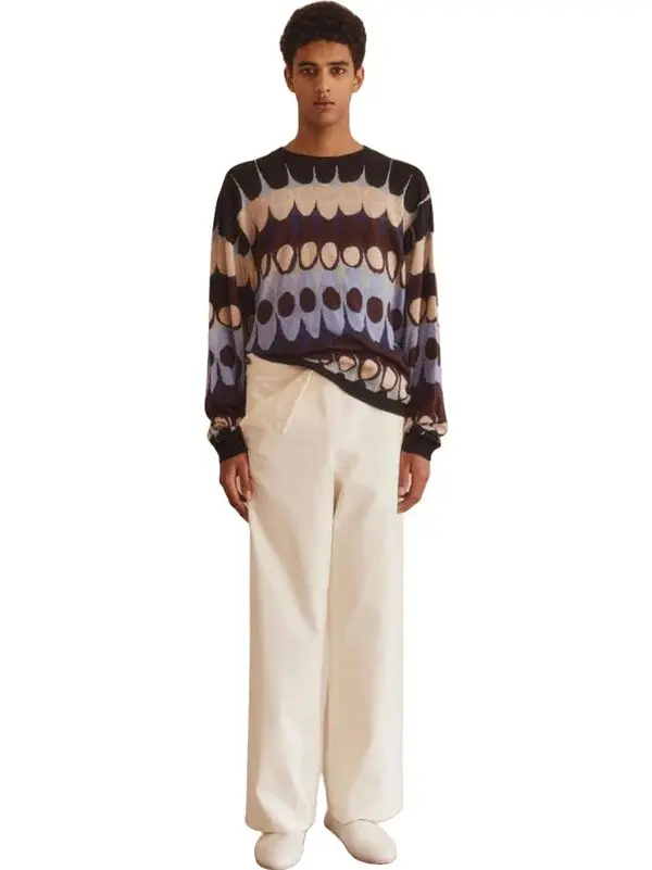 Commas Jacquard Crewneck Sweater - Multicolour