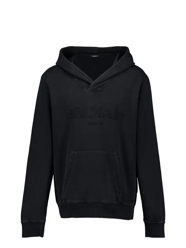 Balmain Embroidered Hoodie - Black
