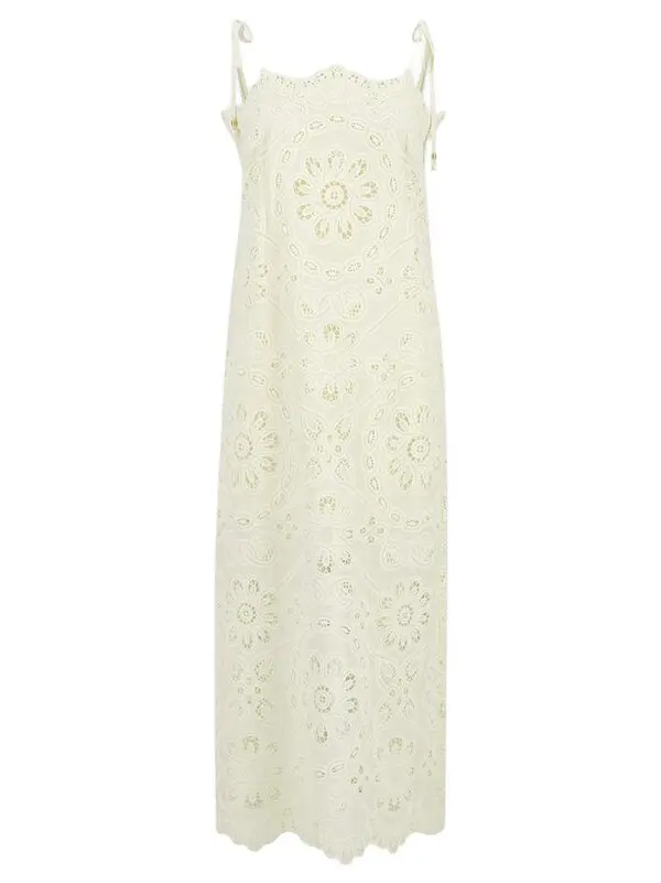 Zimmermann Rhiannon Embroidered Maxi Dress - White