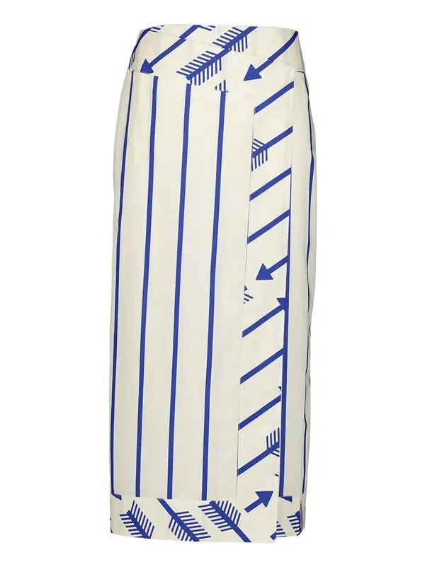 Johanna Ortiz Mar De Cortes Midi Skirt - Blue