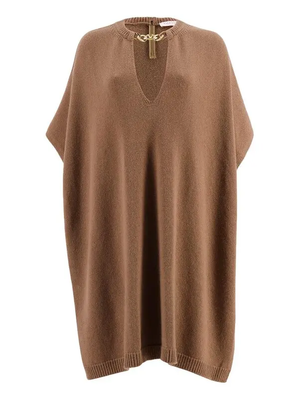 Valentino Garavani Chain-detail Knitted Top - Brown