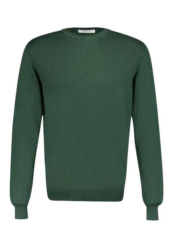 Boglioli Fine Knit Cotton Jumper - Green