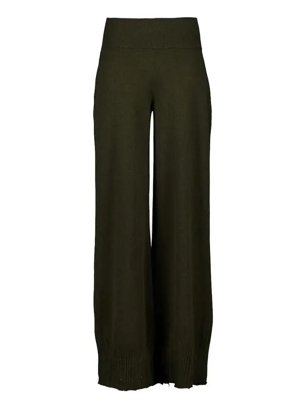 Stella McCartney Casual Fit Wool Blend Trousers - Green
