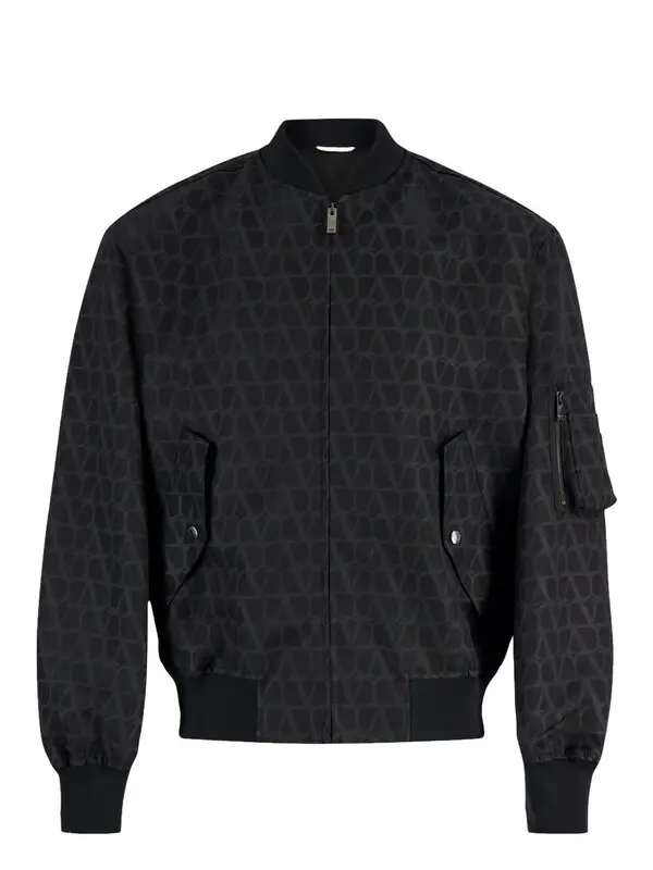 Valentino Garavani Toile Iconographe-print Bomber Jacket - Black