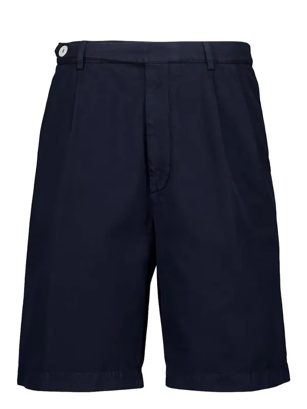 Brunello Cucinelli Tailored Cotton Bermuda Shorts - Blue
