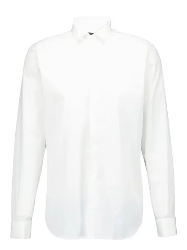 Corneliani Button Up Cotton Shirt - White