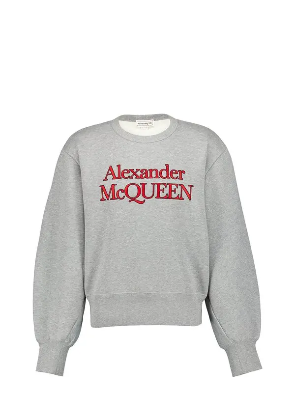 Alexander McQueen Kimono Sleeve Logo Sweatshirt - Grey