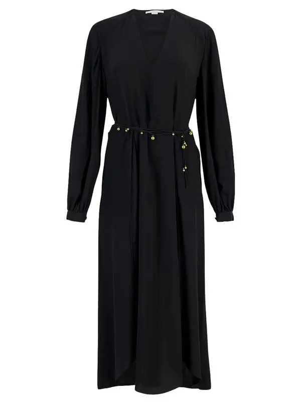 Stella McCartney Silk Crepe De Chine Midi Dress - Black