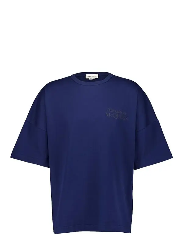 Alexander McQueen Exploded Logo Oversized T-shirt - Blue