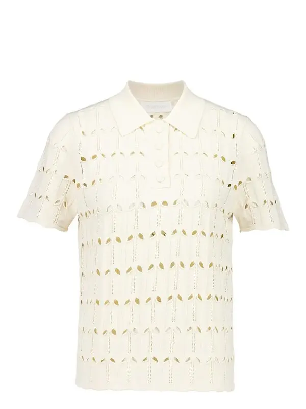 Zimmermann Rhiannon Pointelle Polo - Cream