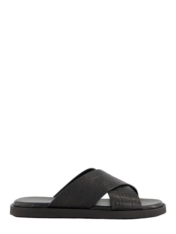 FERRAGAMO Monogram Sandals - Black