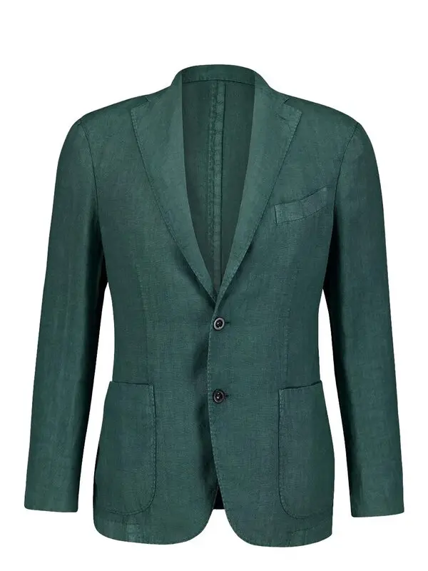 Boglioli Linen Notch-lapel Jacket - Green