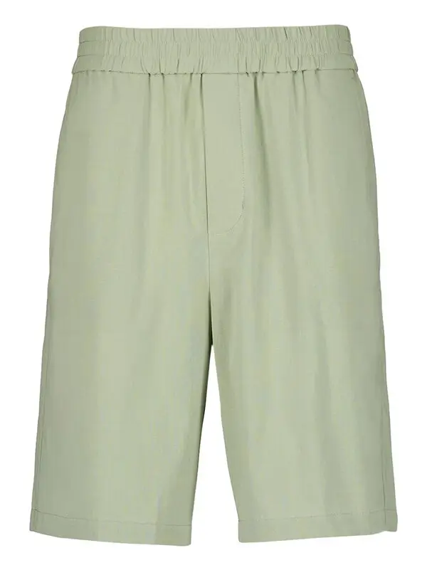 Ami Elasticated Waist Bermuda Shorts - Green