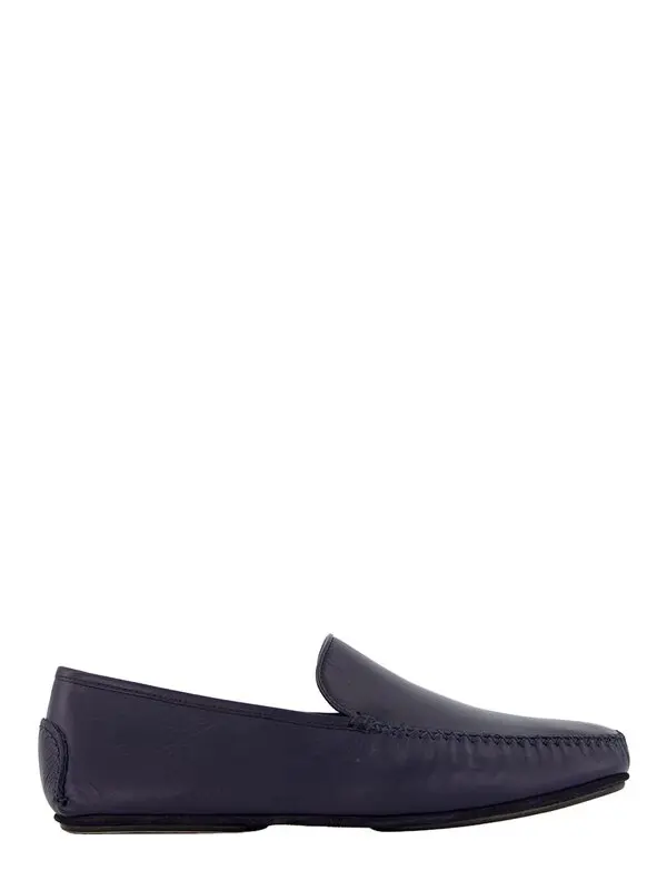 Manolo Blahnik Mayfair Leather Loafers - Blue