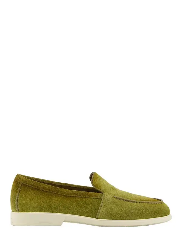Santoni Malibu Suede Loafers - Green