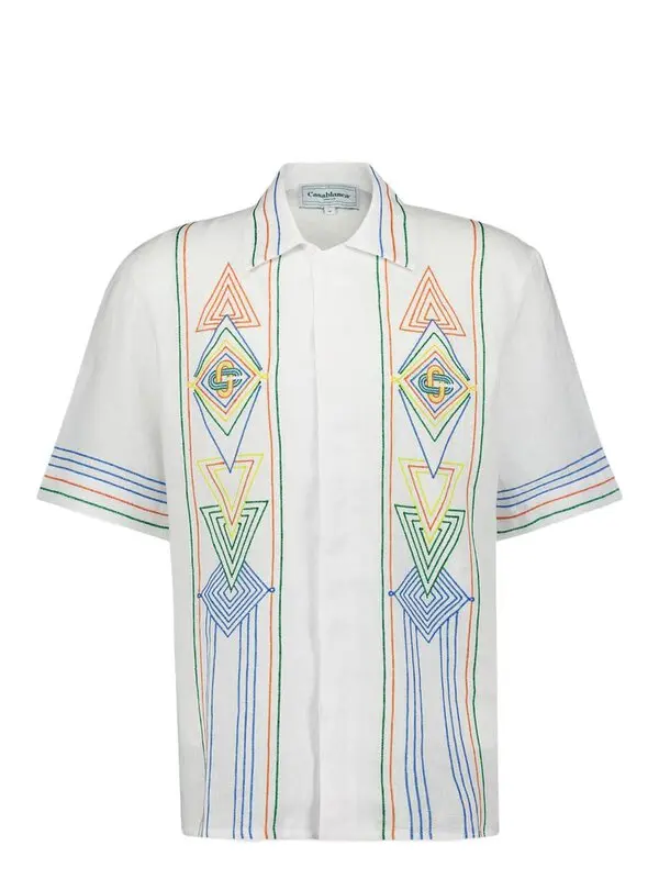 Casablanca Le Fil De La Musique Linen Shirt - Multicolour