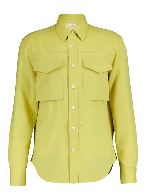 Alexander McQueen Wool Military Shirt - Yellow