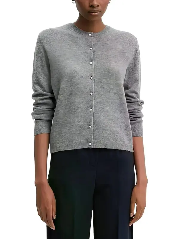 BENETTON Knitwear With Button Closure - Grey