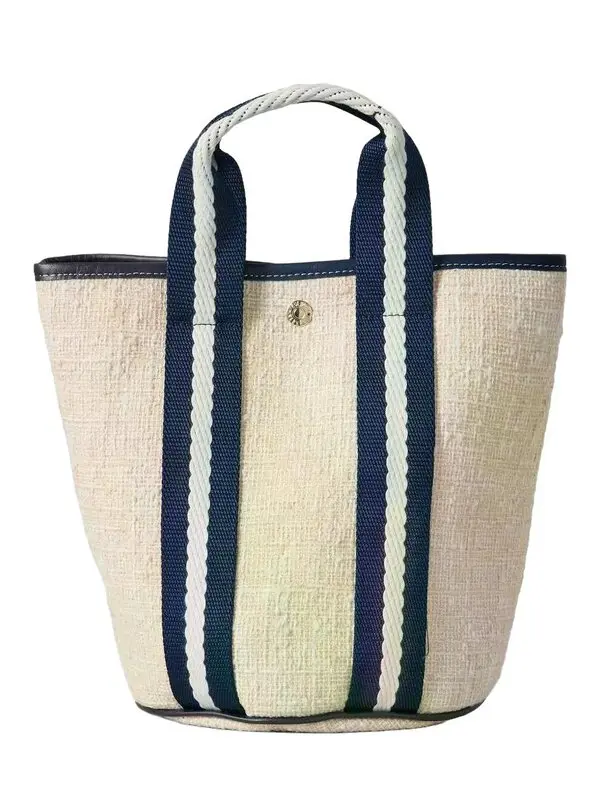 Rue De Verneuil Striped-trim Tote Bag - Neutrals