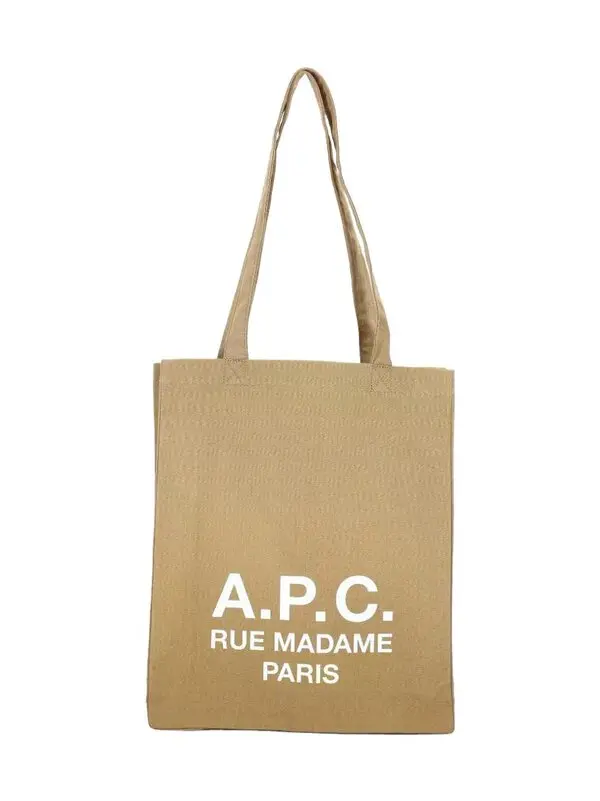 A.p.c. Logo-printed Shoulder Bag - Neutrals