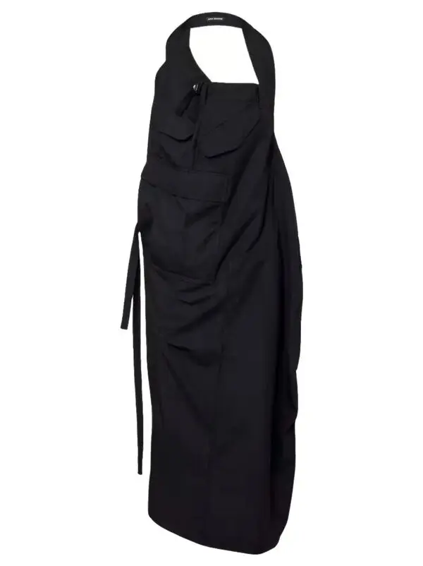 Junya Watanabe Pockets Asymmetric Dress - Black