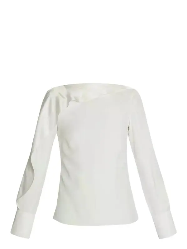 Erdem Satin Draped Blouse - White