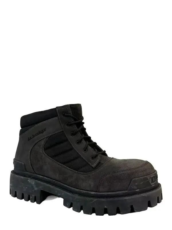 Balenciaga Lace-up Combat Boots - Grey