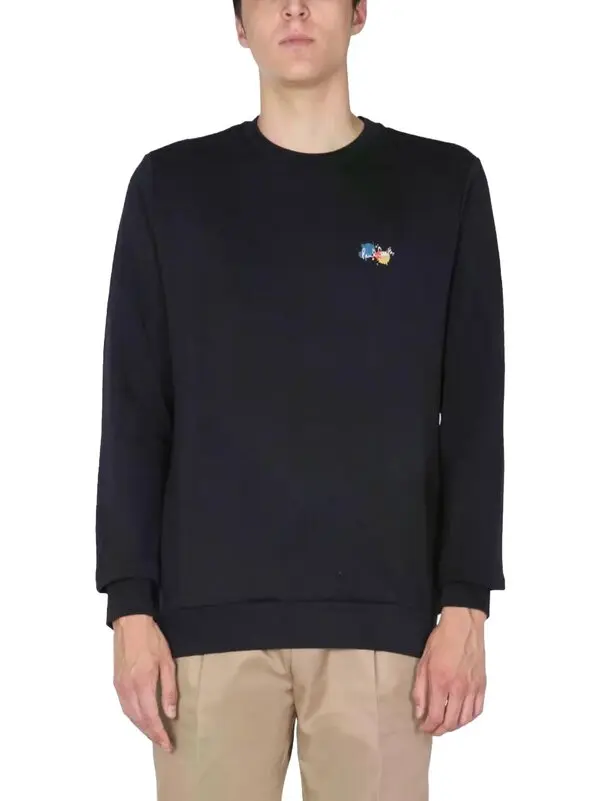 Paul Smith Splatter Print Sweatshirt - Blue