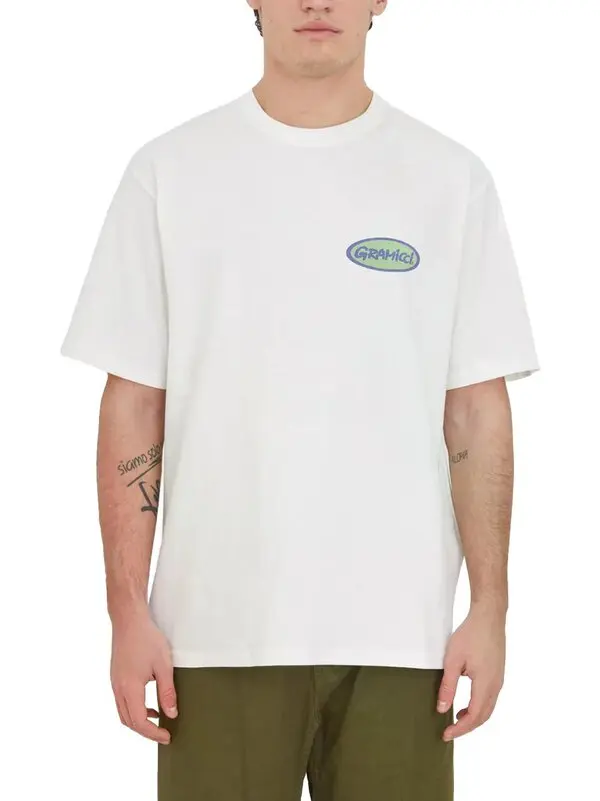 Gramicci Oval-graphic T-shirt - White