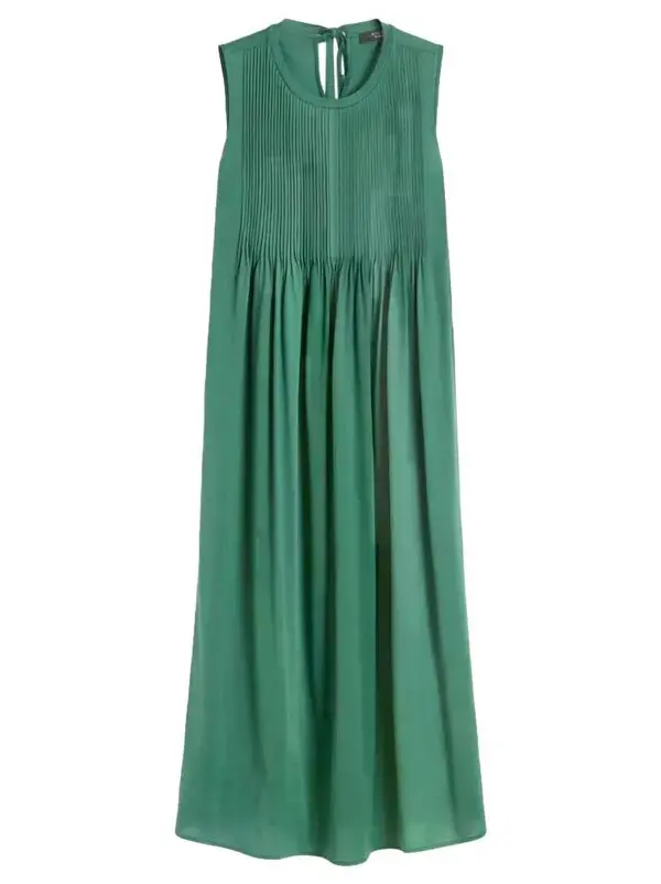Max Mara Pleated Dress - Green