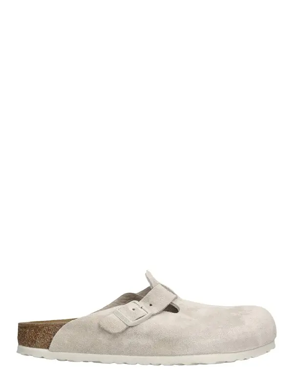 BIRKENSTOCK Suede Boston Clogs - White
