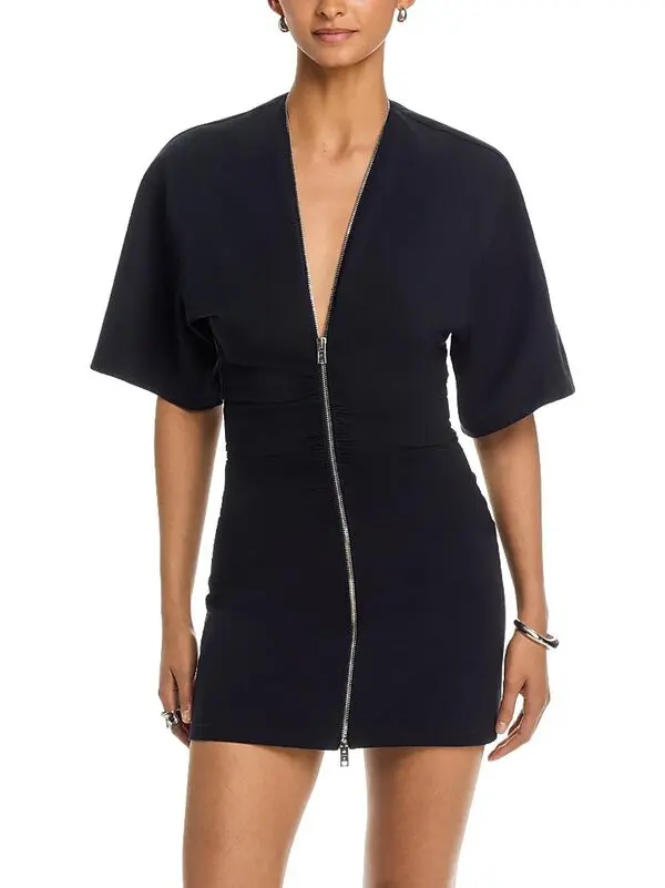 Alexander Wang Gathered T Shirt Dress - Black