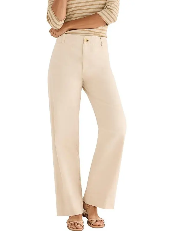 NIC+ZOE Highland Wide Leg Soft Stretch Pants - Latte