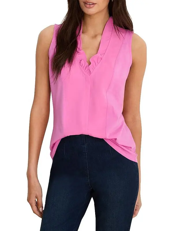NIC+ZOE Ruffled Tank Top - Crocus
