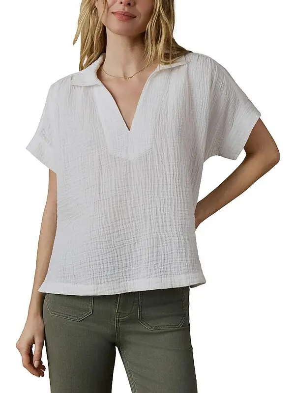 Faherty Brand Cotton Gauze Shirt - White
