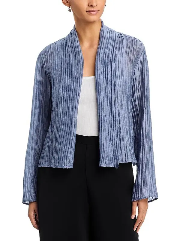 Eileen Fisher High Collar Jacket - Flint