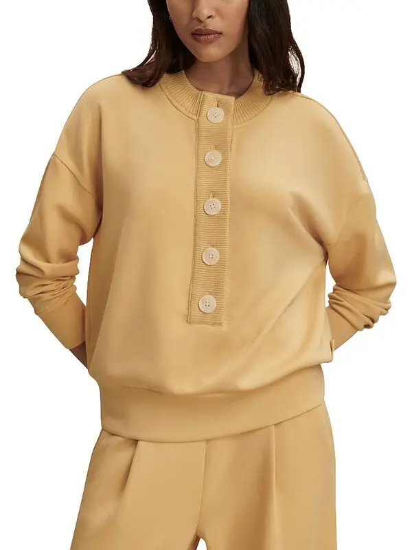 Varley Reena Button Front Sweatshirt - Sahara Sun