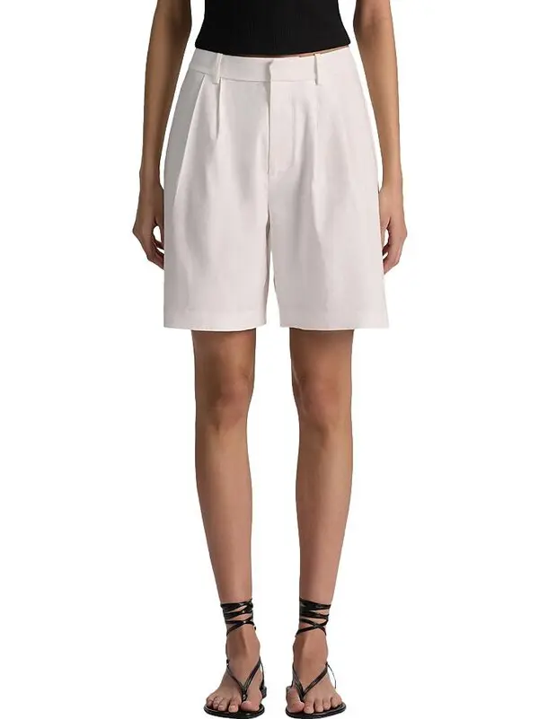 Alice + Olivia Conry Relaxed Long Shorts - Off White