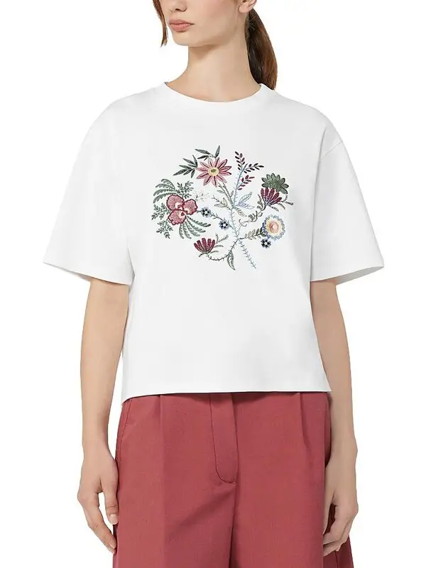 Max Mara Wkdsabato Embroidered Tee - White